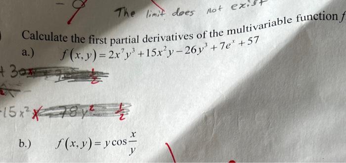 Solved Calculate the first partial derivatives of the | Chegg.com