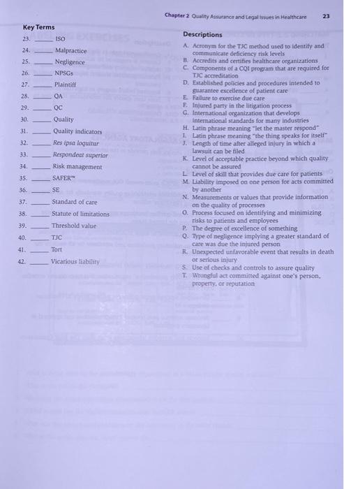 Solved MATCHING Use choices only once unless otherwise | Chegg.com