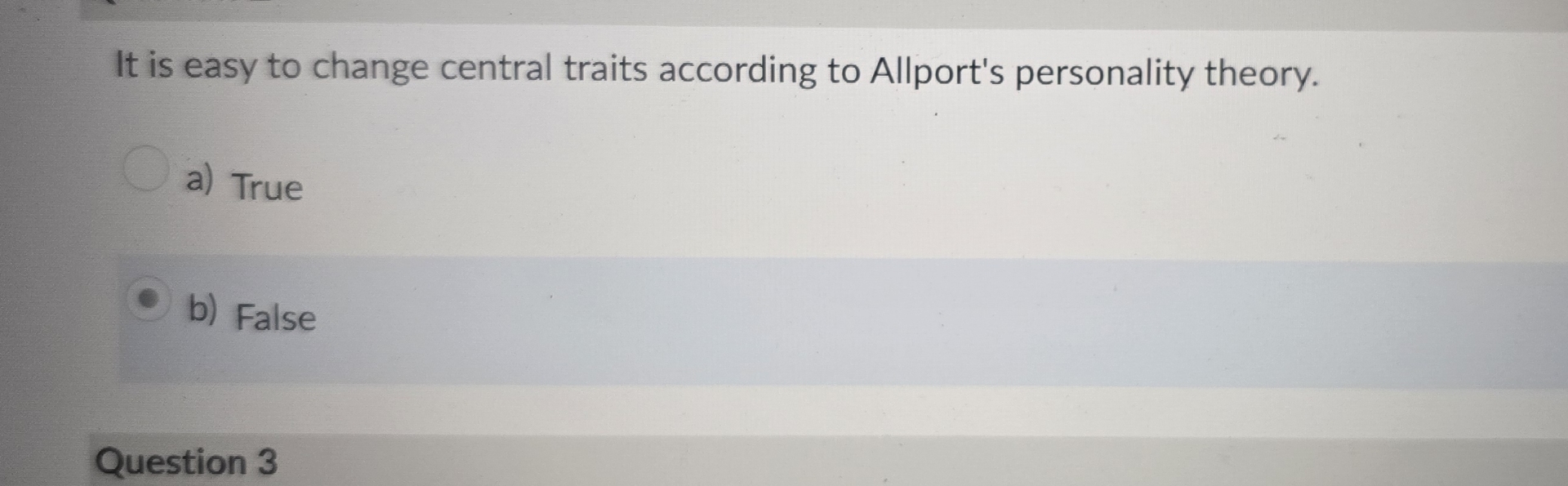 Solved It is easy to change central traits according to | Chegg.com