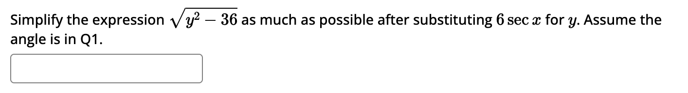 Solved Simplify the expression y2-362 ﻿as much as possible | Chegg.com