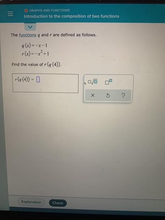 Solved OGRAPHS AND FUNCTIONS Introduction to the composition | Chegg.com
