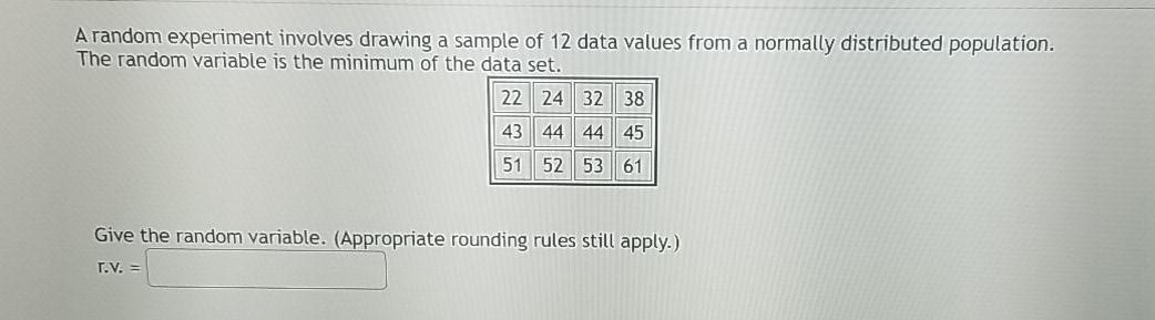 Solved A random experiment involves drawing a sample of 12 | Chegg.com