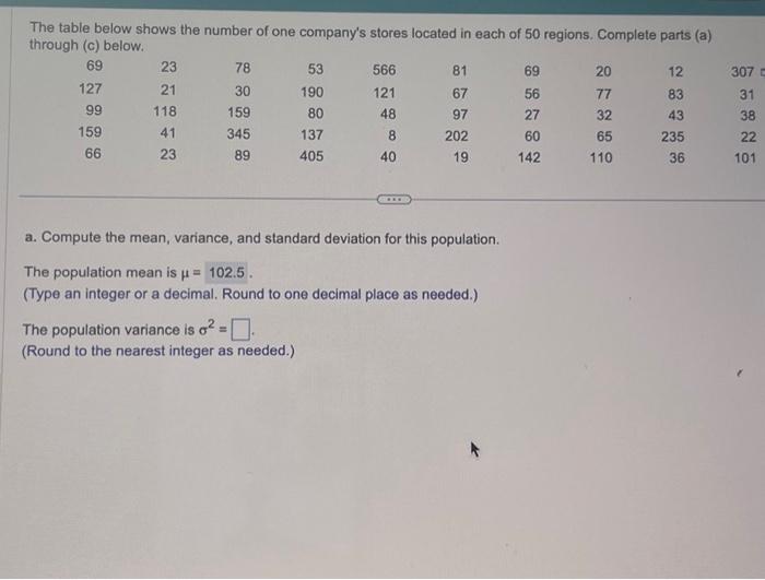 Solved Find variance, and standard deviation | Chegg.com