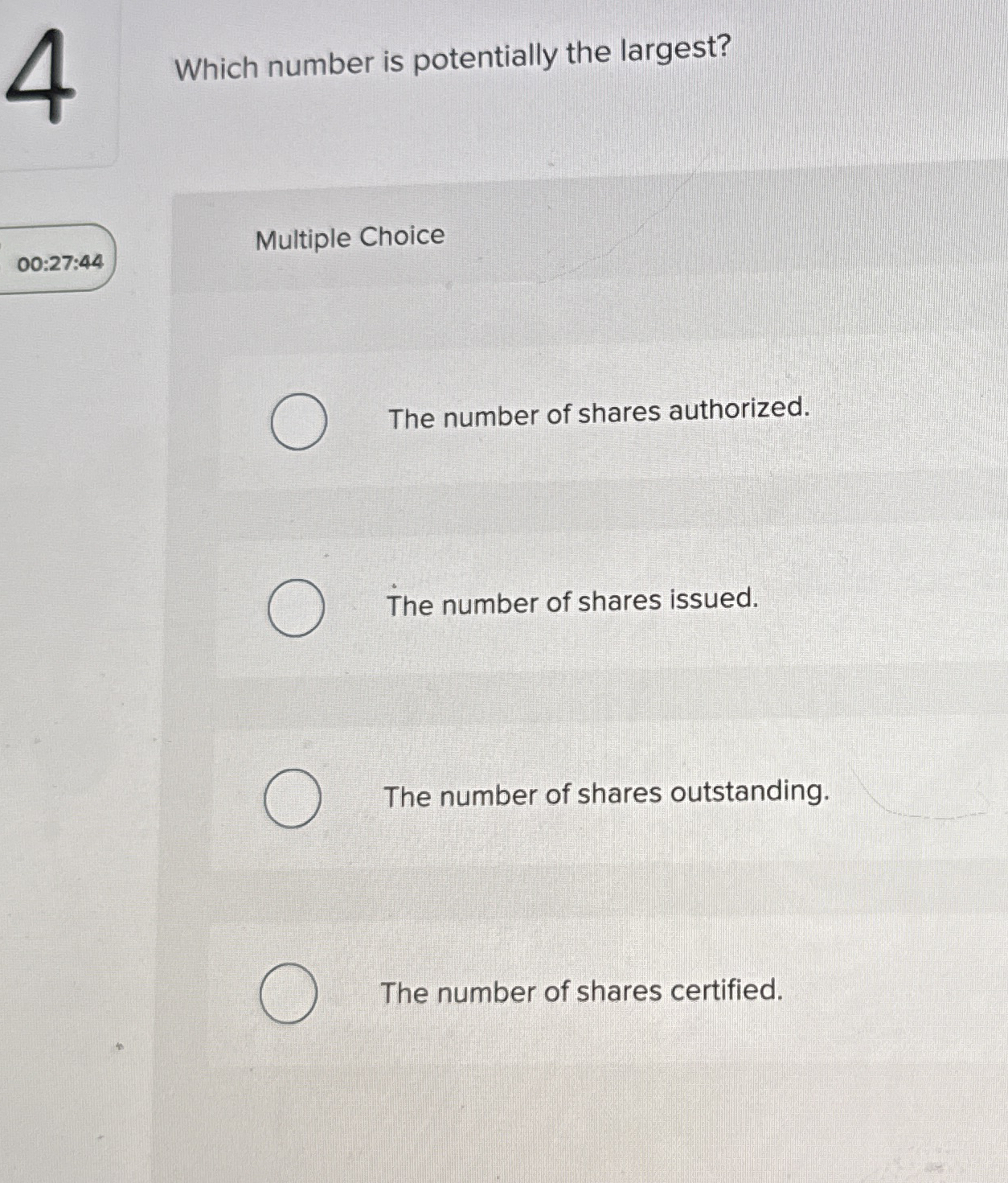 Solved Which number is potentially the largest?Multiple | Chegg.com