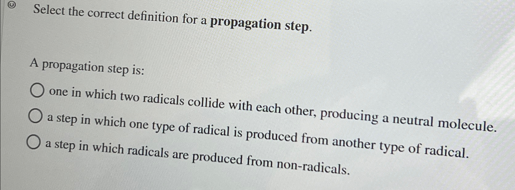 Solved (1) ﻿Select the correct definition for a propagation | Chegg.com
