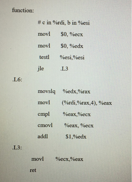 Solved I wanna convert the assembly code (at the first | Chegg.com