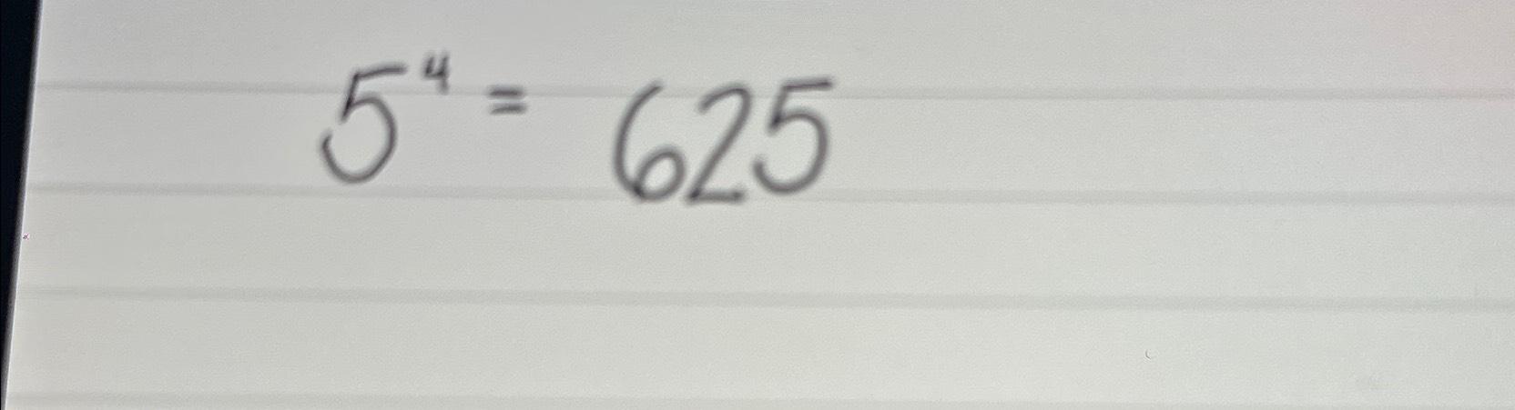 Solved 54=625 | Chegg.com