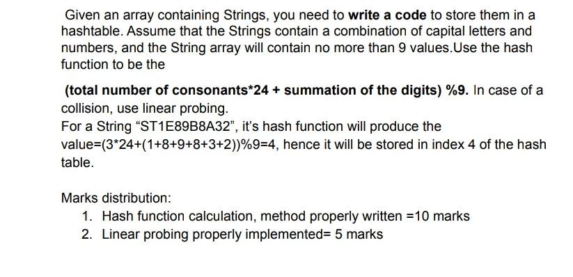 Solved Given An Array Containing Strings You Need To Write 2354