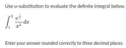 Solved Use u-substitution to ﻿evaluate the definite integral | Chegg.com