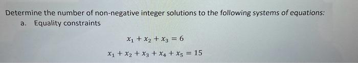 Solved Discrete Math. Determine number of non-negative | Chegg.com
