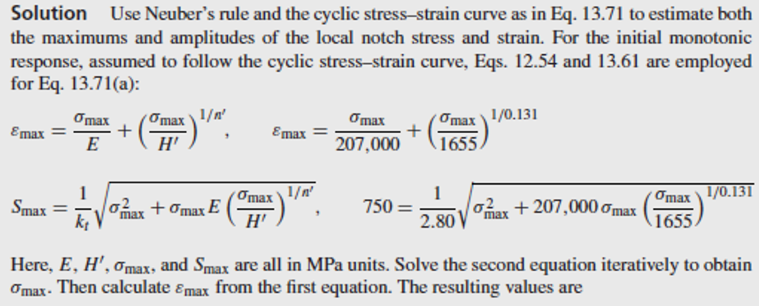 Solved Solution Use Neuber's rule and the cyclic | Chegg.com