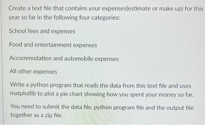 Solved Create a text file that contains your | Chegg.com