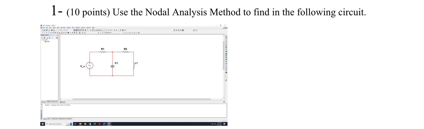 Solved 1- (10 ﻿points) ﻿Use the Nodal Analysis Method to | Chegg.com