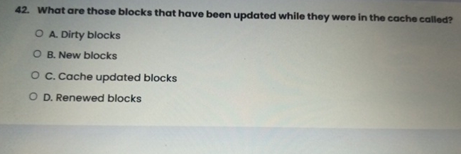 Solved What are those blocks that have been updated while | Chegg.com