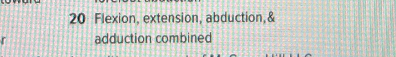 Solved Flexion, extension, abduction, & adduction combined | Chegg.com