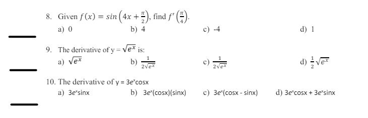 Solved Given f(x)=sin(4x+π2), ﻿find | Chegg.com