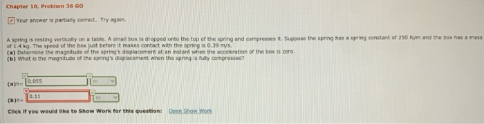 Solved Chapter 10, Problem 36 GO Your answer is partially | Chegg.com