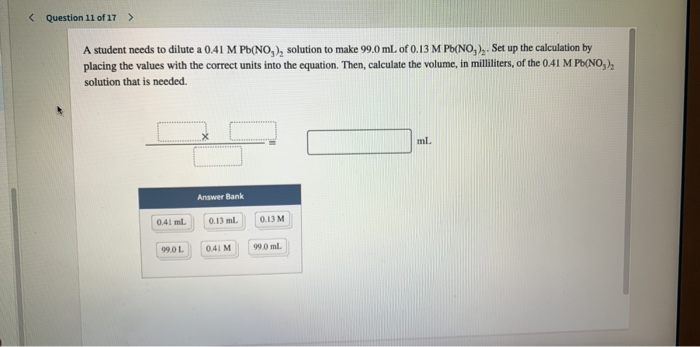 Solved A student needs to dilute a | Chegg.com