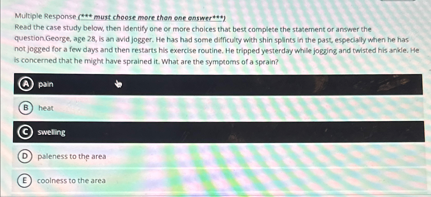 Solved Multiple Response must choose more than one answer | Chegg.com