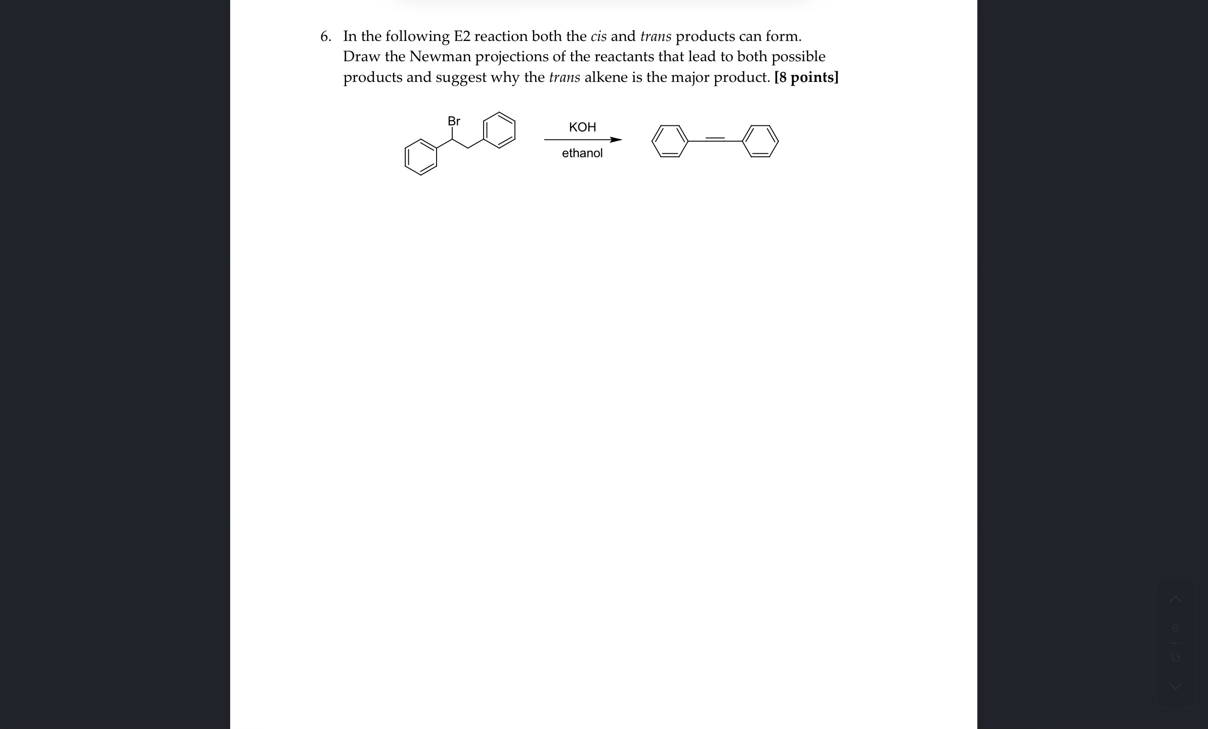 Solved In the following E2 ﻿reaction both the cis and trans | Chegg.com