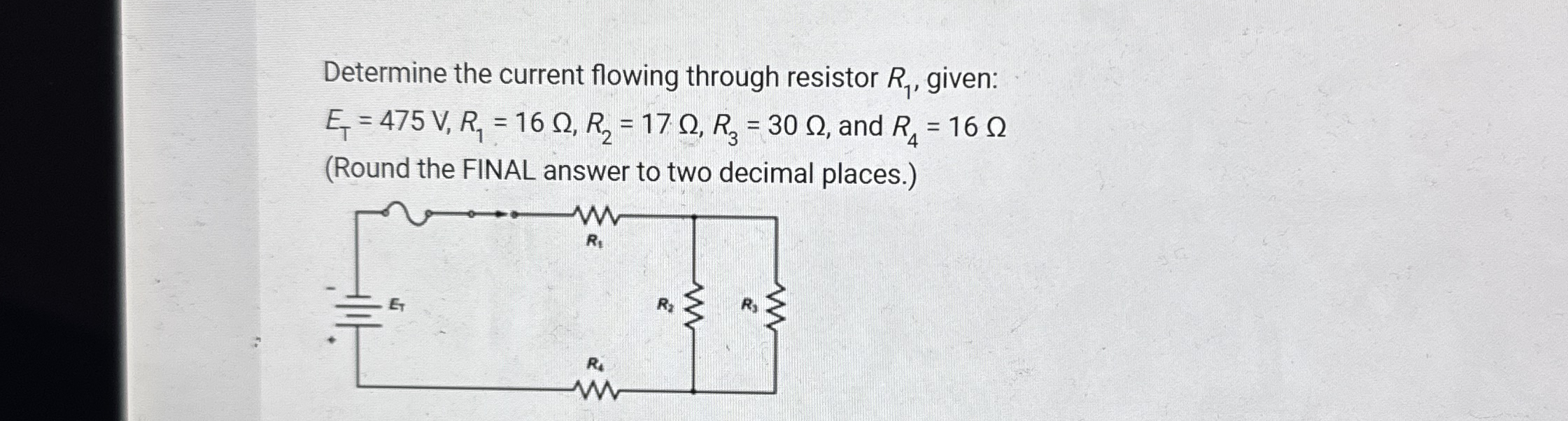 Solved Determine the current flowing through resistor R1, | Chegg.com