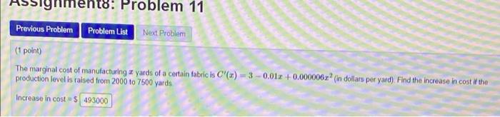 Solved Problem 11 Previous Problem Problem List Nest Problem | Chegg.com