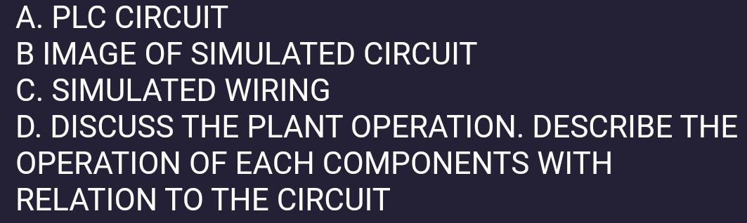 Solved Direction: Design a PLC (Programmable Logic | Chegg.com