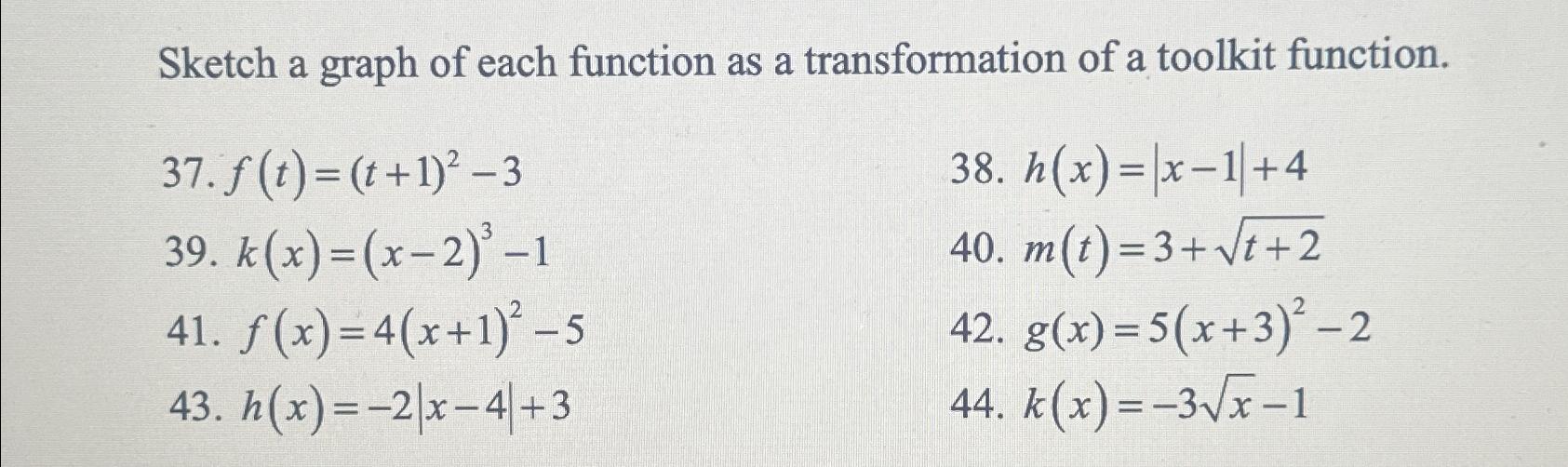 Solved I need help with only #43 ﻿with all the steps sketch | Chegg.com