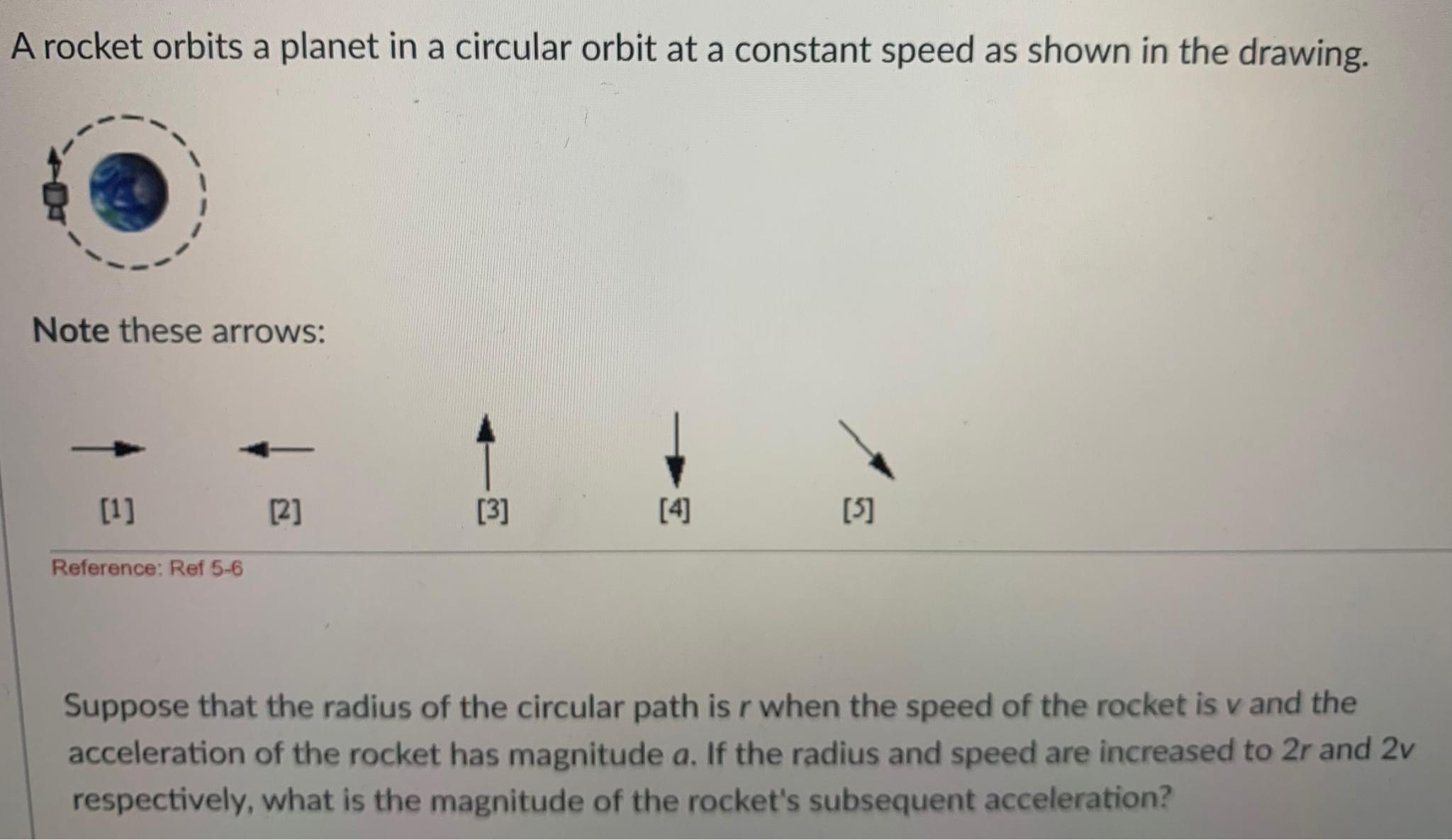 Solved A Rocket Orbits A Planet In A Circular Orbit At A