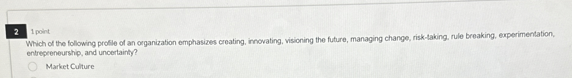 Solved 21 ﻿pointWhich of the following profile of an | Chegg.com