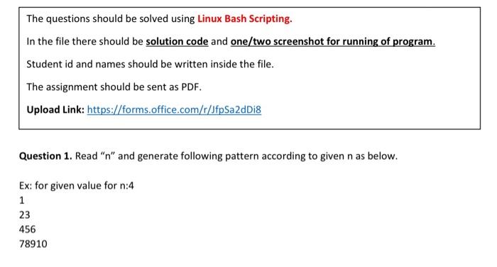 Solved The questions should be solved using Linux Bash | Chegg.com