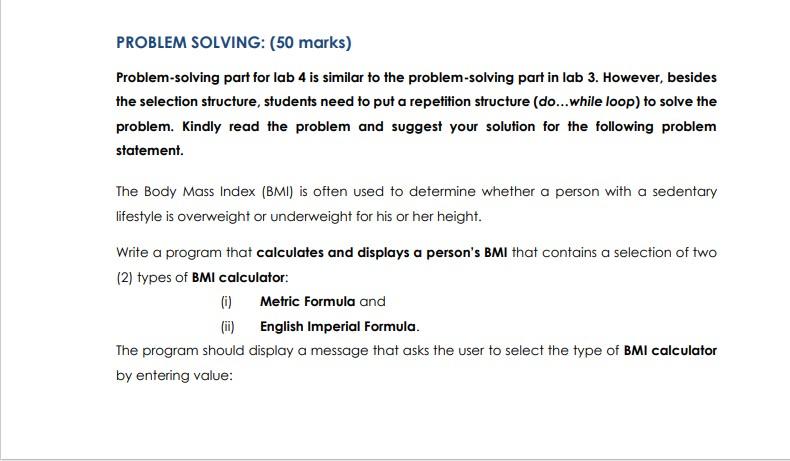 Solved PROBLEM SOLVING: (50 marks) Problem-solving part for | Chegg.com