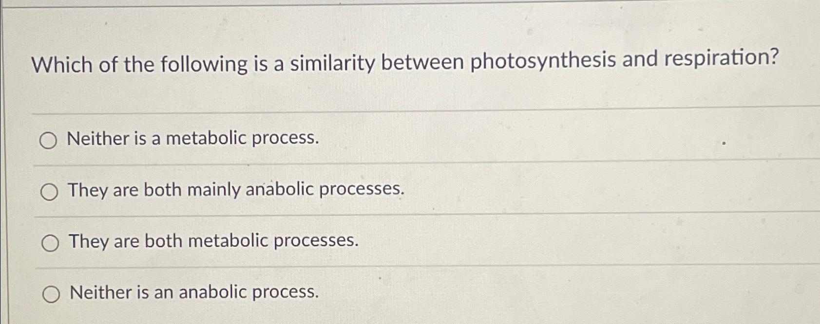 Solved Which of the following is a similarity between | Chegg.com
