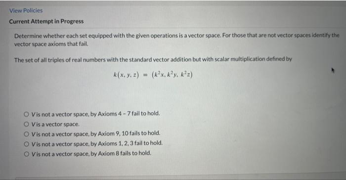 Solved Determine whether each set equipped with the given | Chegg.com