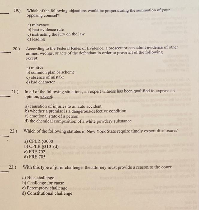 13.) Which of the following statements best | Chegg.com