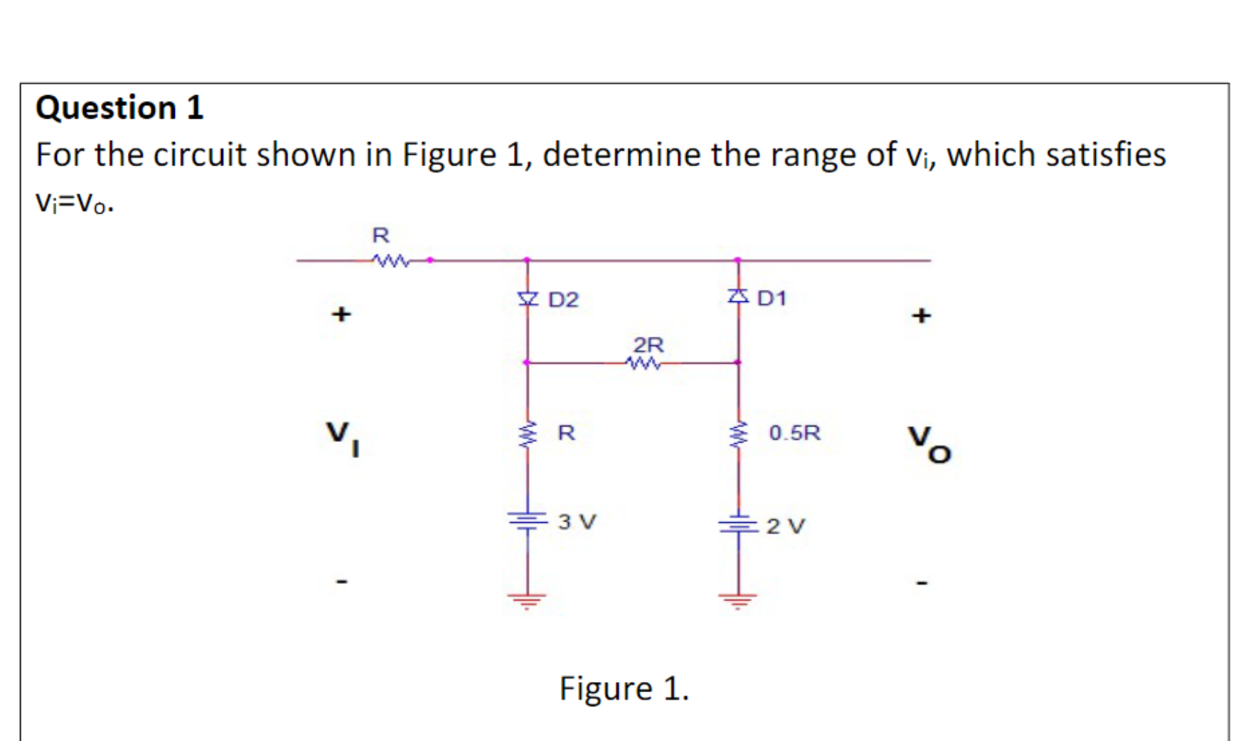 Solved Question 1For the circuit shown in Figure 1, | Chegg.com