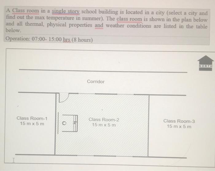 a A Class room in a single story school building is | Chegg.com