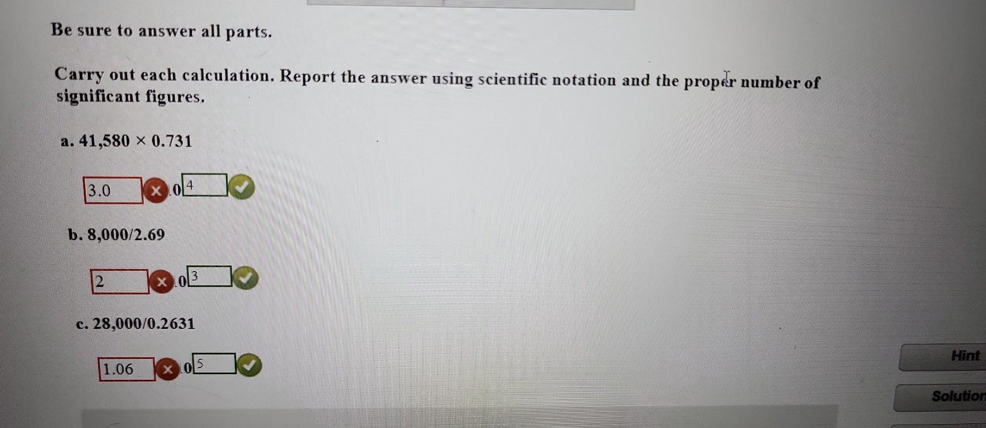 Solved Be sure to answer all parts. Carry out each | Chegg.com