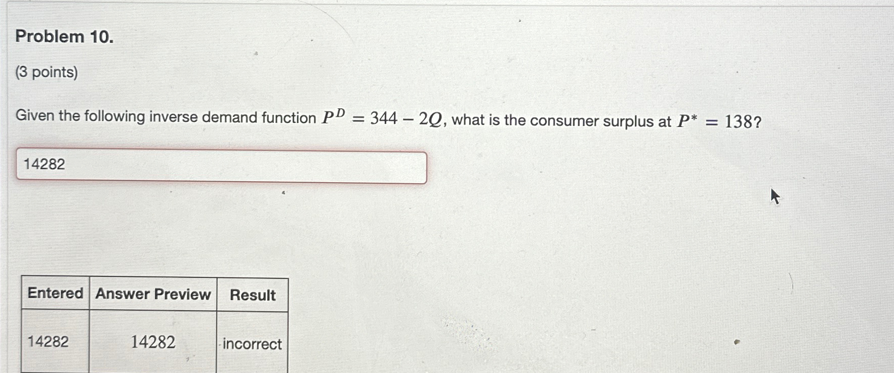 Solved Problem 10.(3 ﻿points)Given the following inverse | Chegg.com