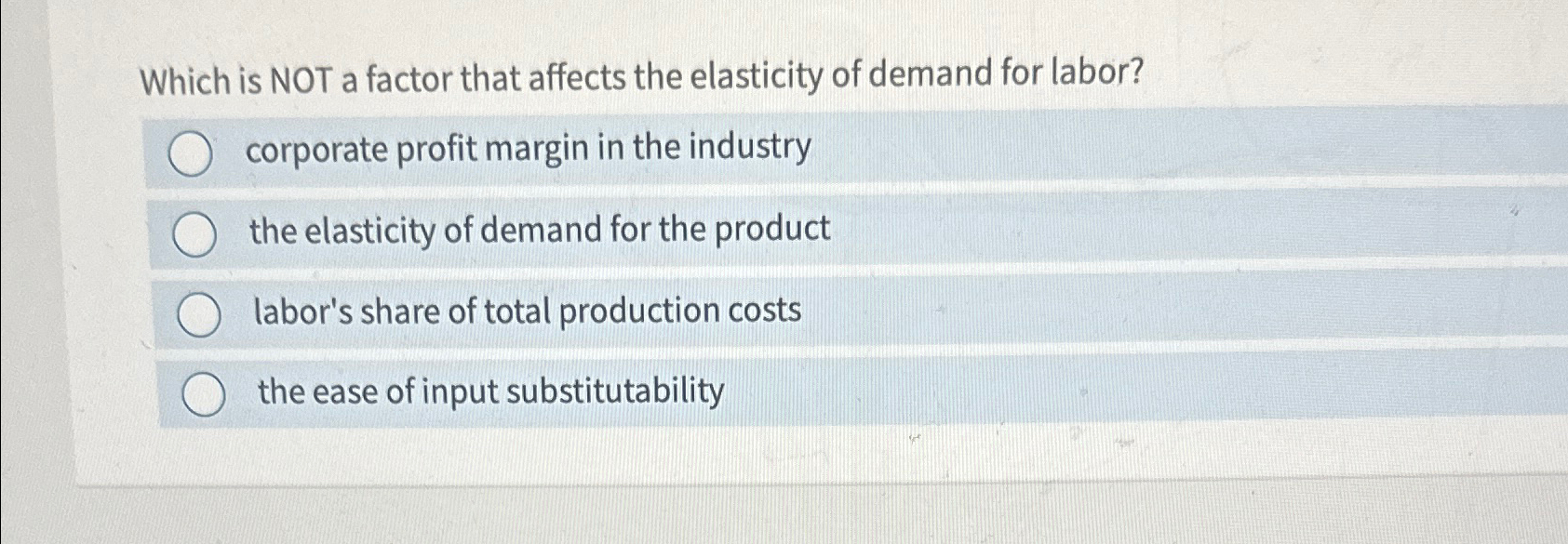Solved Which is NOT a factor that affects the elasticity of | Chegg.com