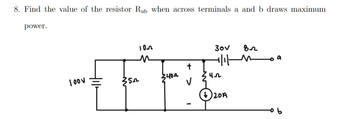 Solved Find the value of the resistor Rab ﻿when across | Chegg.com
