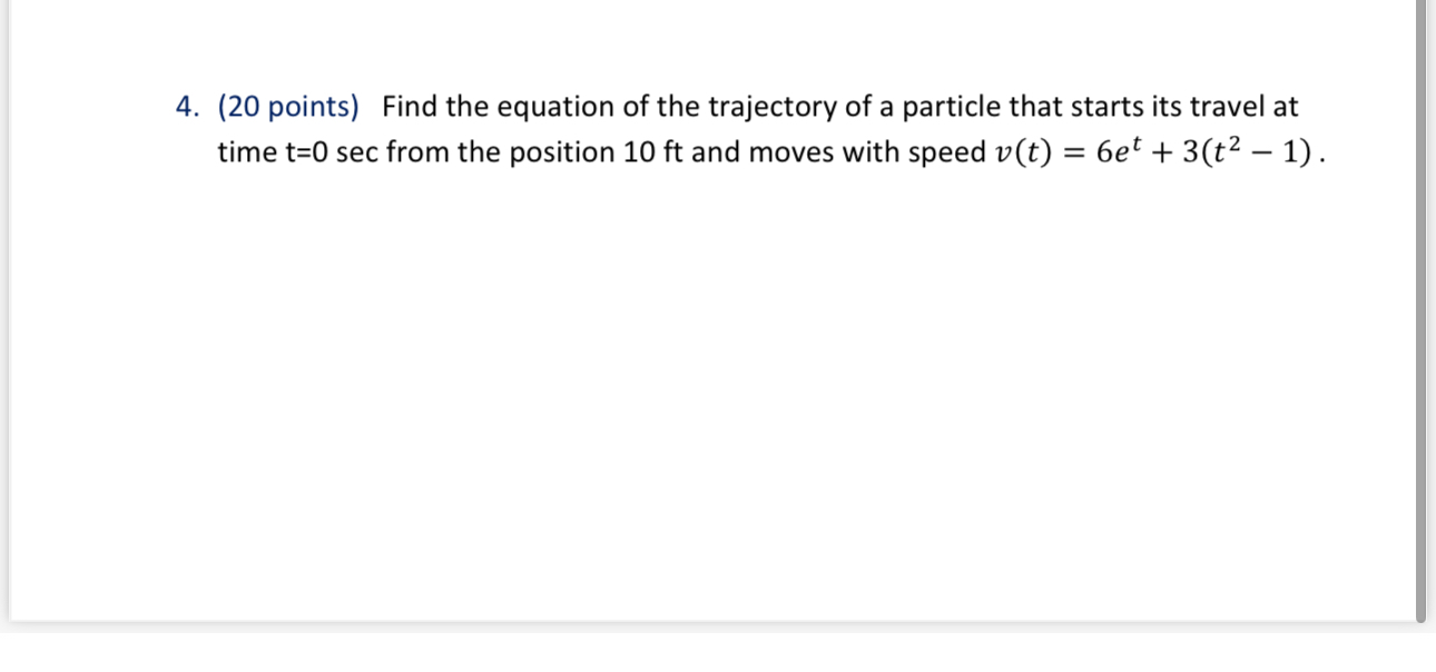 Solved (20 ﻿points) ﻿Find the equation of the trajectory of | Chegg.com