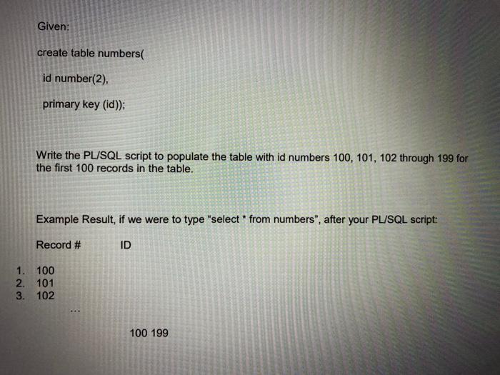 Solved Need Help. Please screenshot code shown in a SQL | Chegg.com