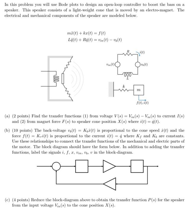 Solved In this problem you will use Bode plots to design an | Chegg.com