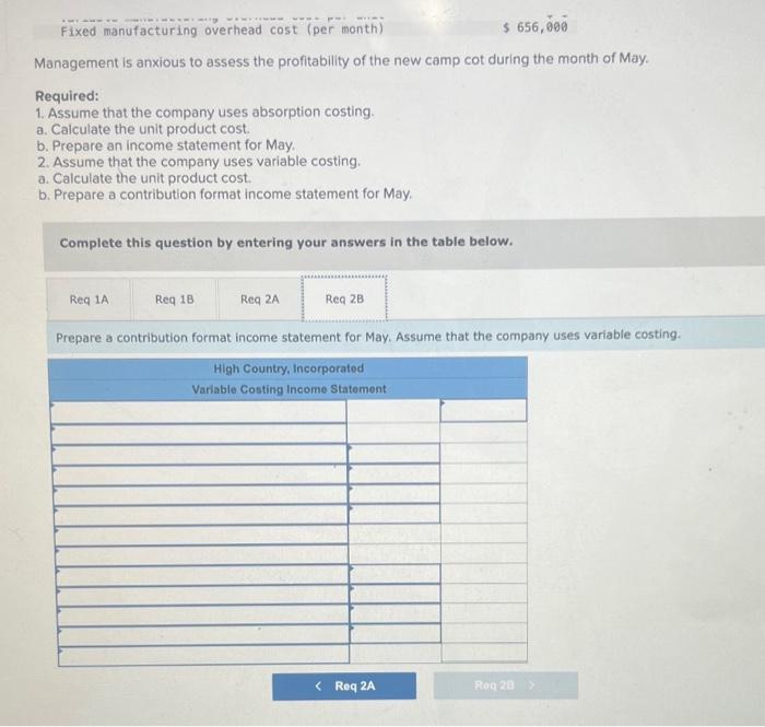 Solved Problem 7-20 (Algo) Variable and Absorption Costing | Chegg.com