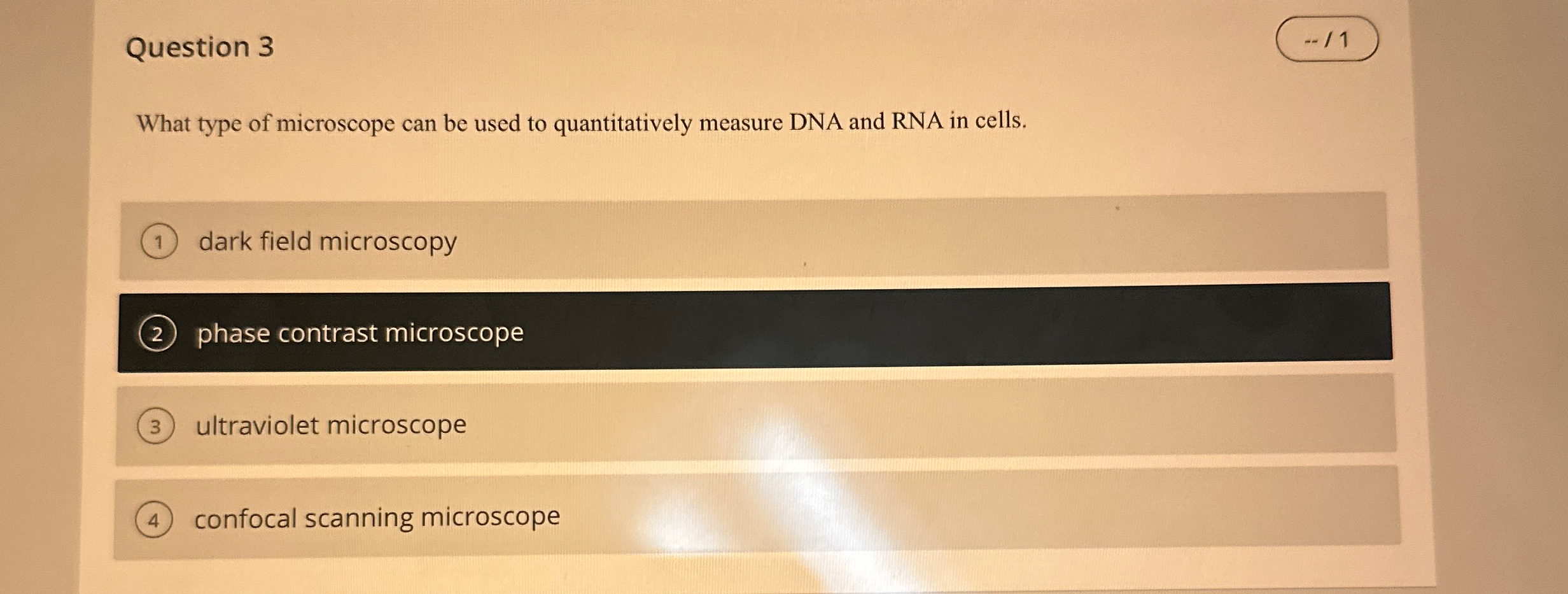 Solved Question 3-1What type of microscope can be used to | Chegg.com