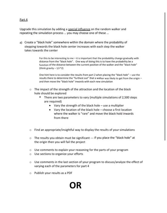 Solved Random Walks - MATLAB Project (For Loop Programming - | Chegg.com