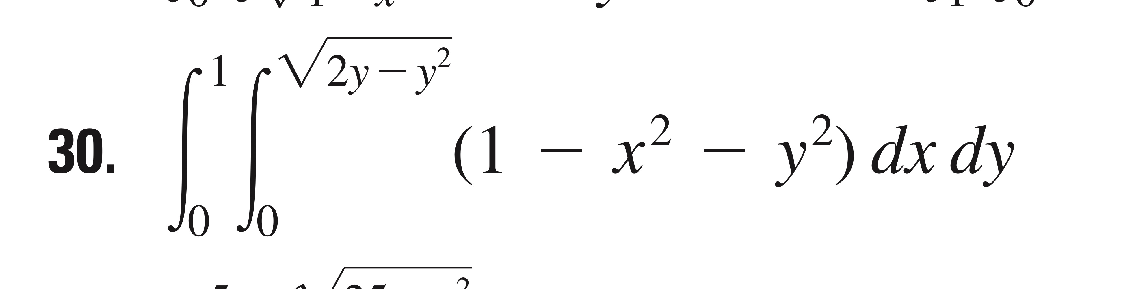 Solved ∫01∫02y-y22(1-x2-y2)dxdExplain the regions include | Chegg.com