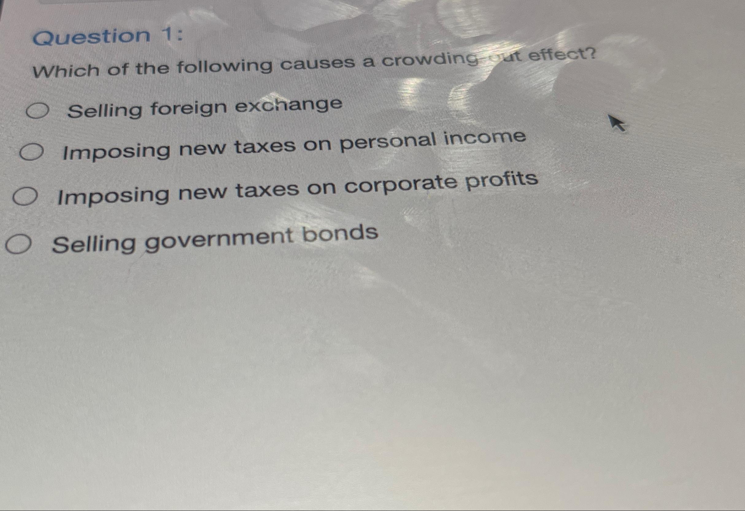 Solved Question 1:Which of the following causes a crowding | Chegg.com