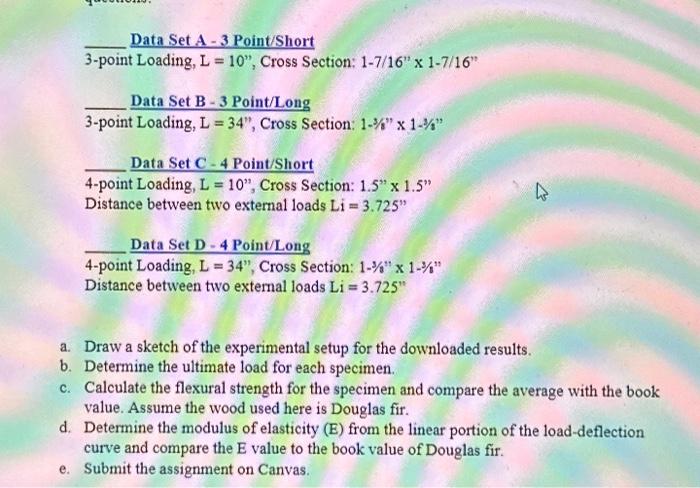 3-point Loading, L=10′′, Cross Section: | Chegg.com